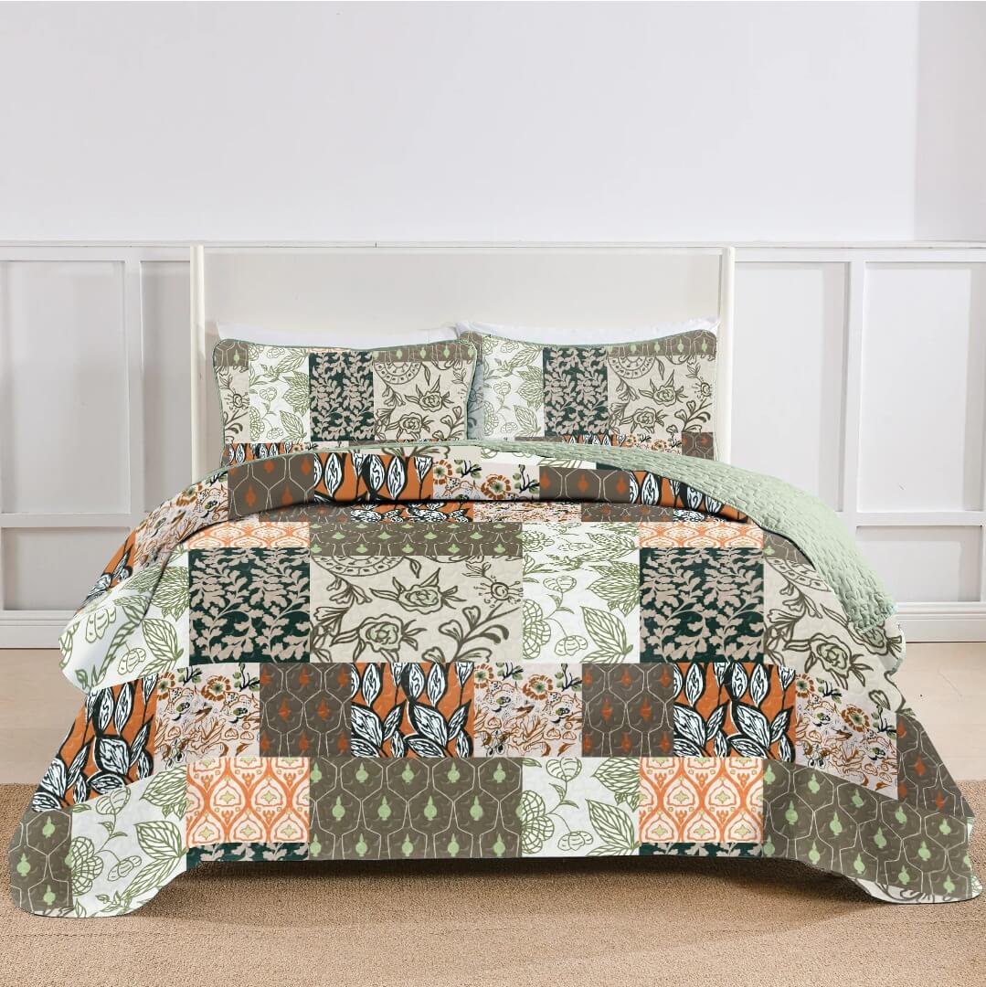 2024 Continental Patchwork Quilted Bedspread Coverlet Sets (3Pcs) – The ...