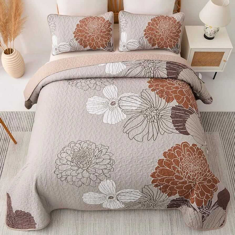 2026 Floral Bedspread Coverlet Set-Quilted Bedspread Sets (3Pcs)