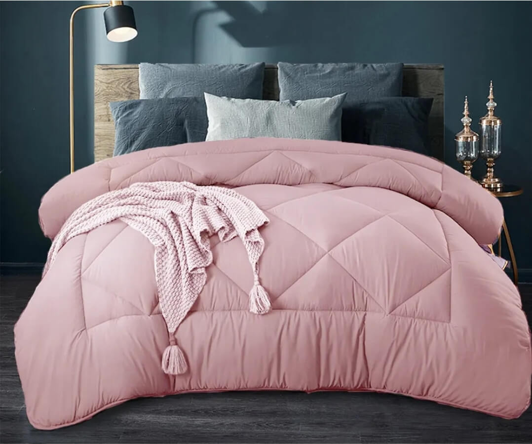 Microfiber Bamboo Comforter Set - 200GSM Summer Quilt (PINK)
